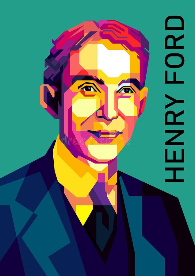 Henry Ford WPAP Pop Art Style Colorful Editorial Photo - Illustration ...