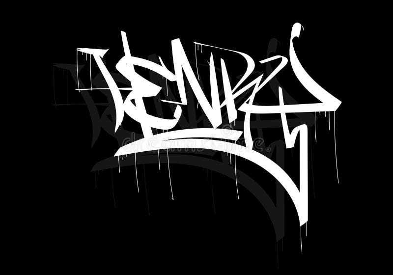 HENRY Graffiti Tag Style Design Stock Vector - Illustration of style ...