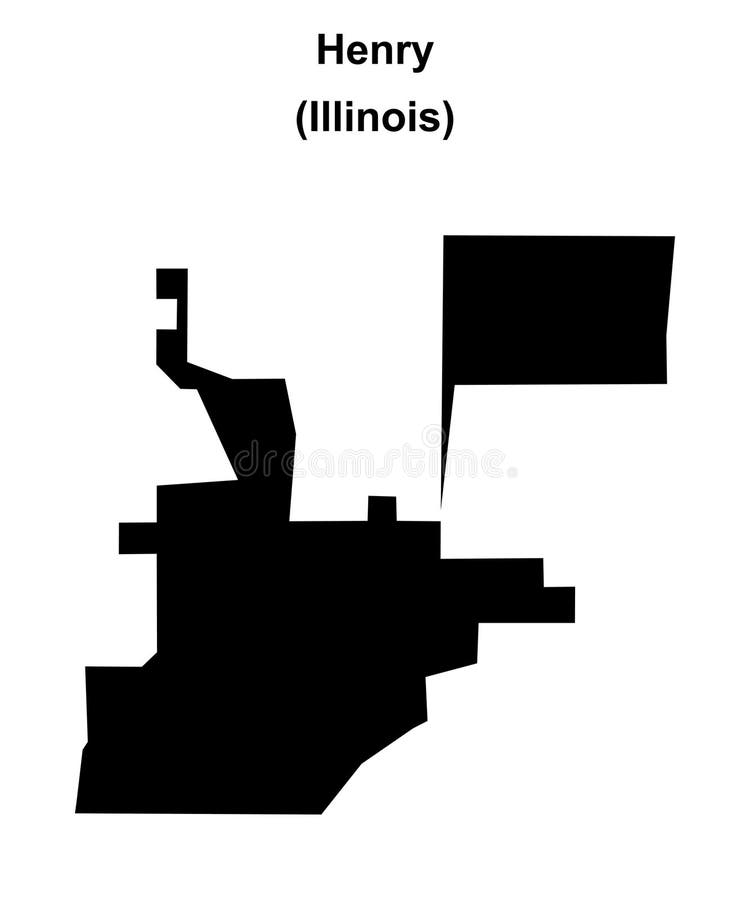Henry outline map stock vector. Illustration of borders - 387243280