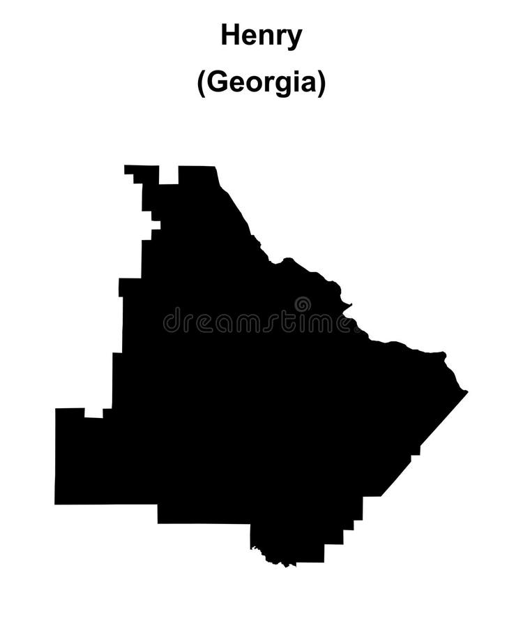 Henry outline map stock vector. Illustration of territory - 357892599
