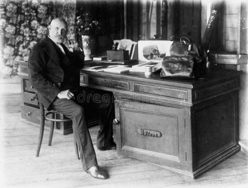 Henry Stone Seated At His Desk, 1904 Picture. Image: 222423404