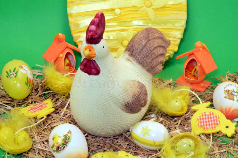 Hens of Easter. stock image. Image of symbol, celebration - 66551757