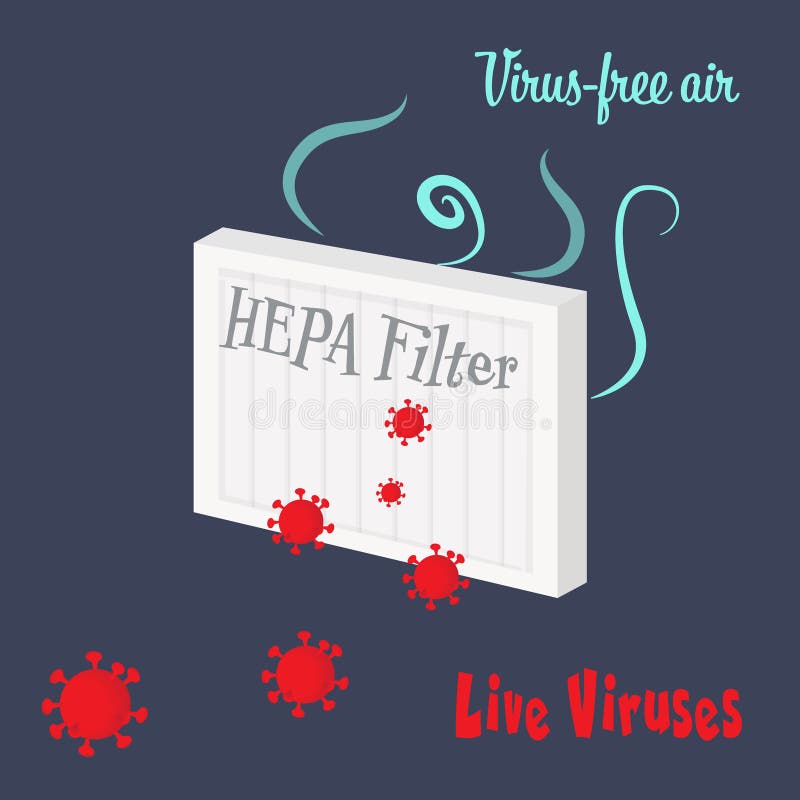 HEPA Filter Vector Concept Illustration Stock Vector - Illustration of ...