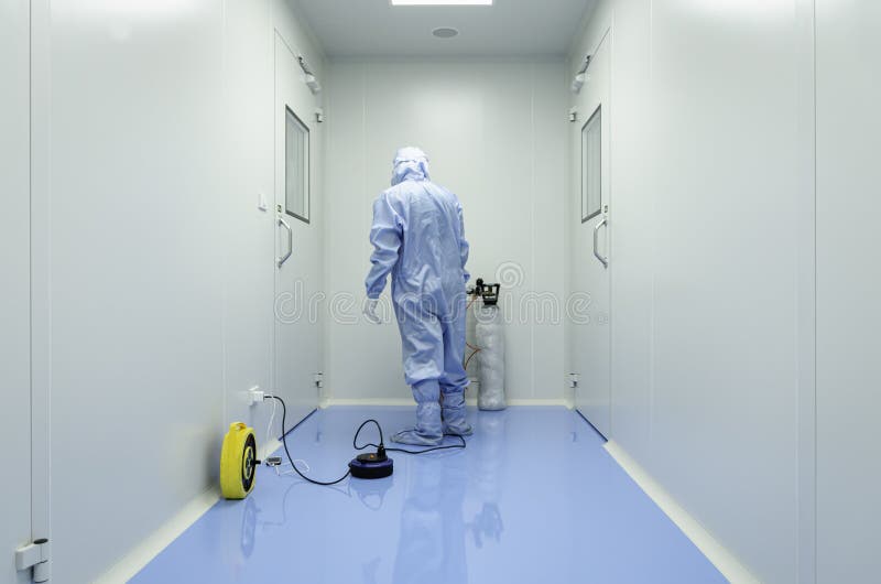 HEPA Filter Leak Test of Technician Clean Room Stock Photo - Image of ...