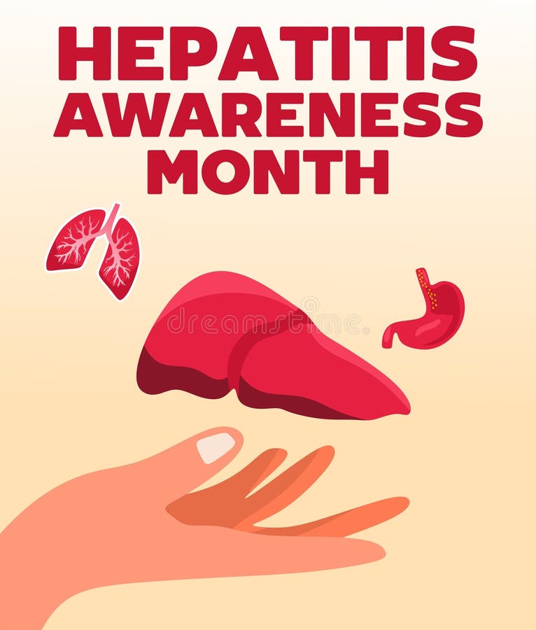 Hepatitis Awareness Month for All Hepatitis Sufferers Stock Vector ...