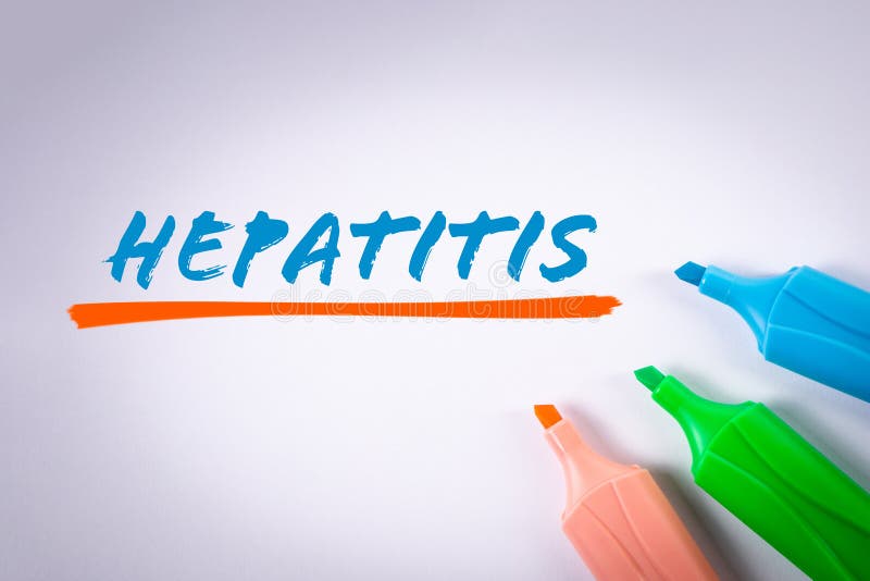 Hepatitis. Colored Markers and Text on a White Background Stock Photo ...