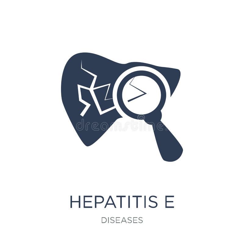 Hepatitis E Icon. Trendy Flat Vector Hepatitis E Icon on White B Stock ...