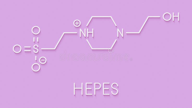 Hepes Molecule Made with Balls, Scientific Molecular Model. Chemical 3d ...