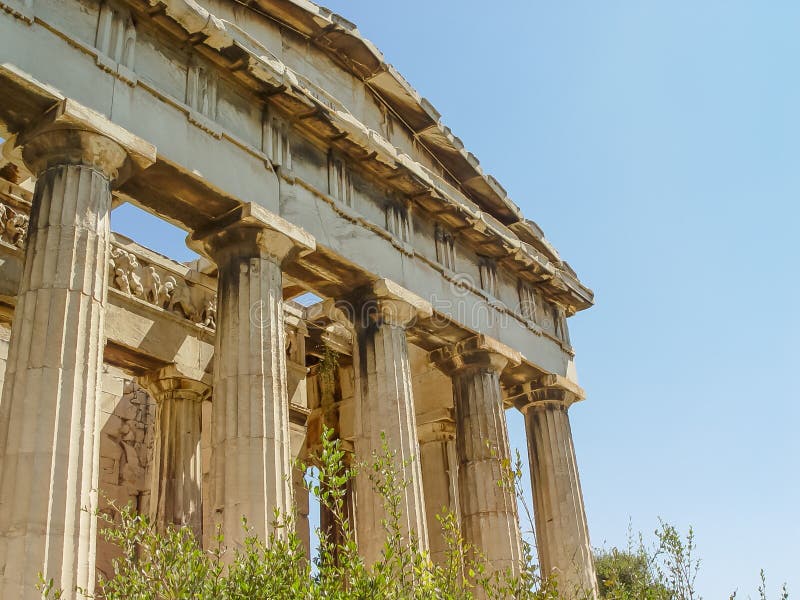 The Hephaistos Temple Near the Acropolis in Athens Editorial ...
