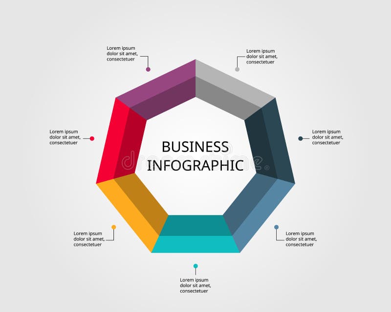 Heptagon Shape Template for Infographic for Presentation for 7 Element ...