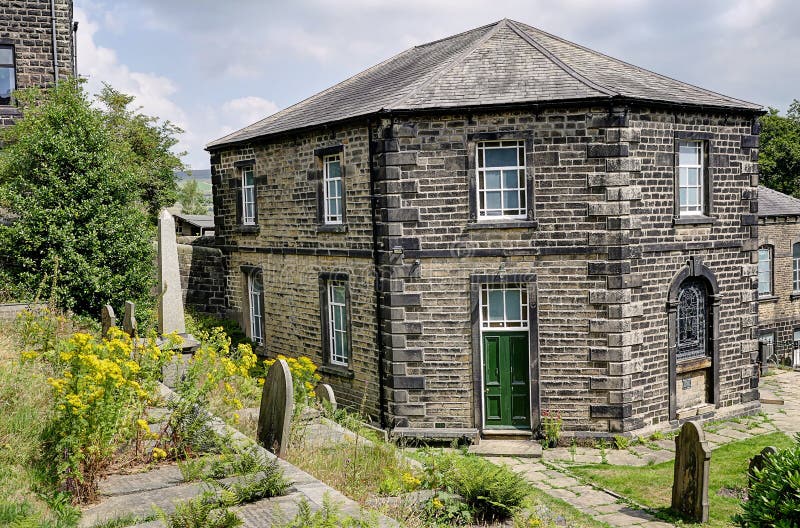 Heptonstall Octagonal Methodist Chapel Stock Photo - Image of octagonal ...
