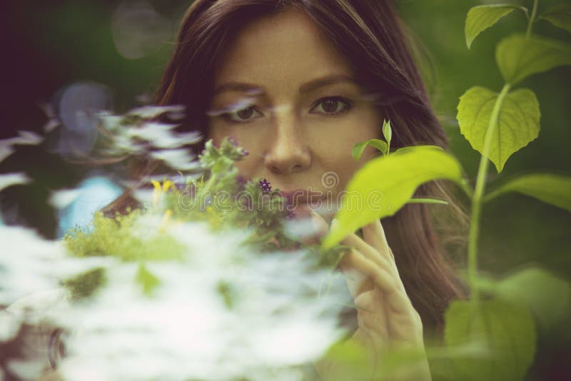Her beauty is reflected stock image. Image of environment - 150103933