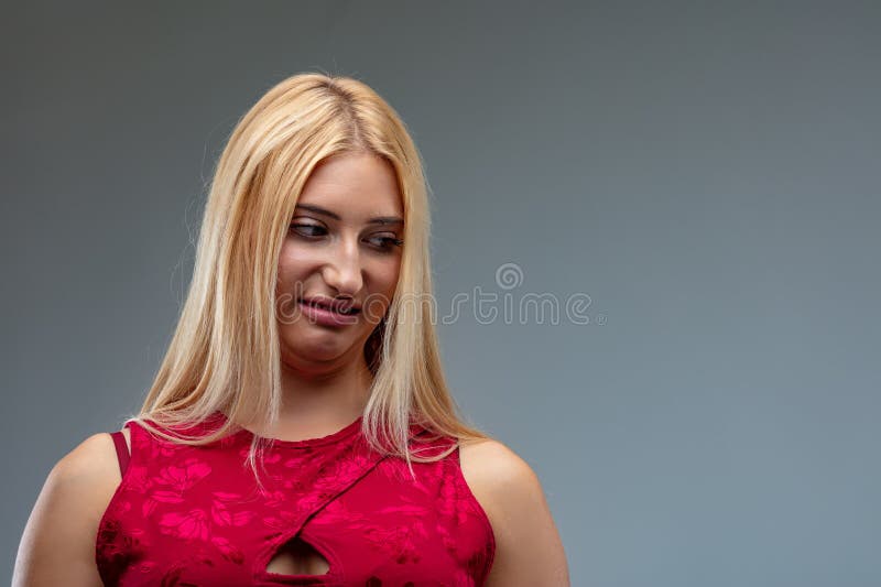 Questioning Glance, Suspicion Frames Her Cautious Gaze Stock Photo ...