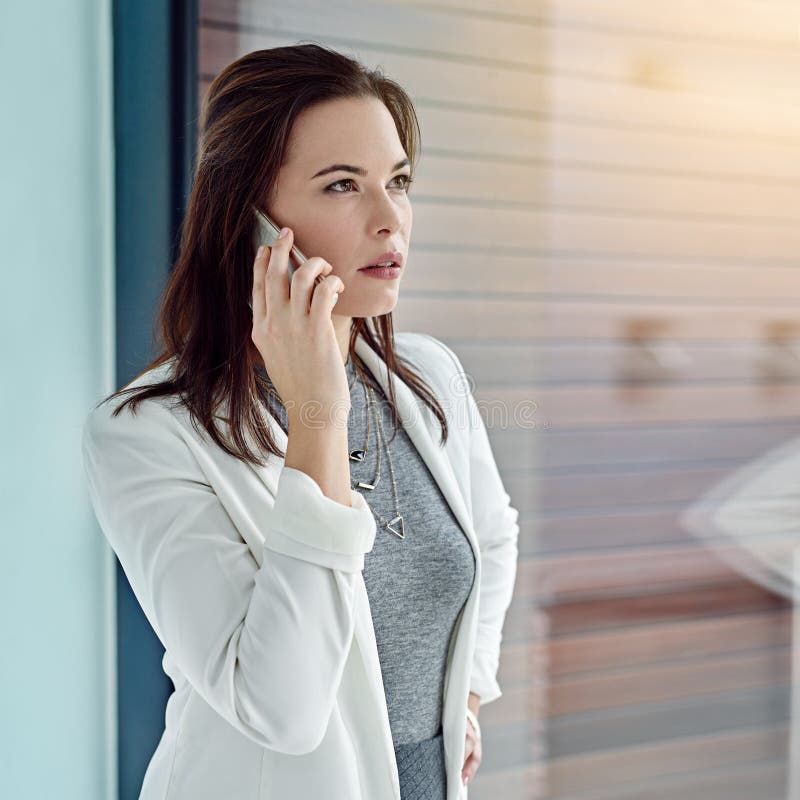 Her Phone Etiquette is Very Professional. a Young Businesswoman Using ...