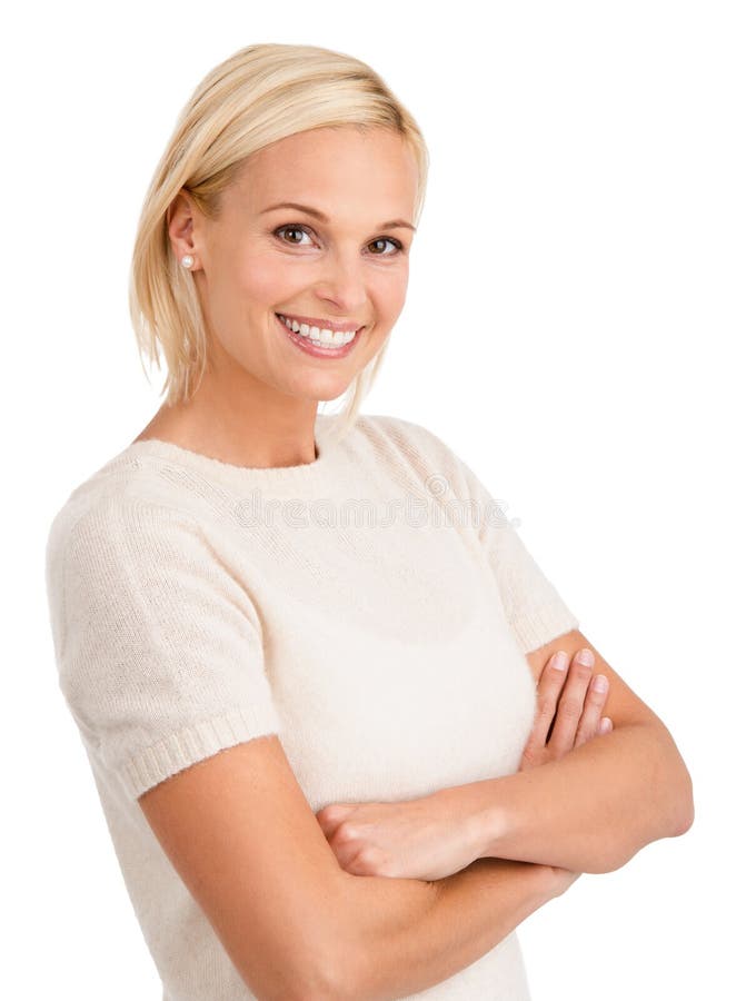 Her Smile is Illuminating. Portrait of a Young Woman Standing with Her ... Her Smile is Illuminating. Portrait of a Young Woman Standing with Her ...
