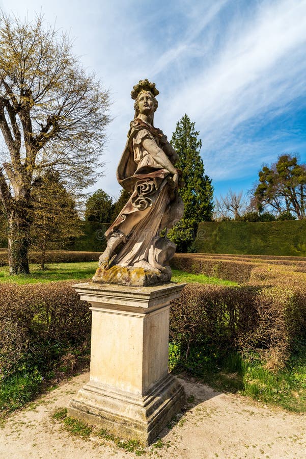 Hera Statue in Public Park Near Lednice Chateau in Czech Republic Stock ...