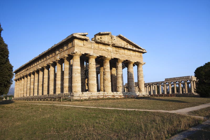 Hera-Tempel in Paestum, Italien Stockbild - Bild von ruinen, geschichte ...