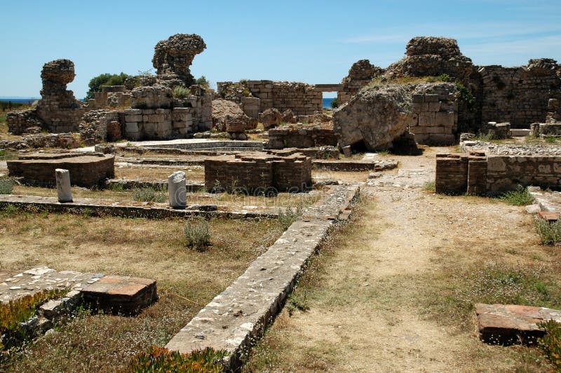 Heraion Antico Sull'isola Greca Di Samos Immagine Stock - Immagine di ...