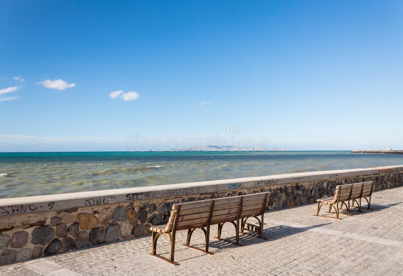 Sea View Benches at the Modern Luxury Hotel Stock Photo - Image of ...