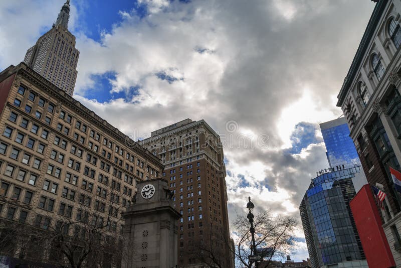 Herald square watch tower. editorial stock image. Image of york - 83727049