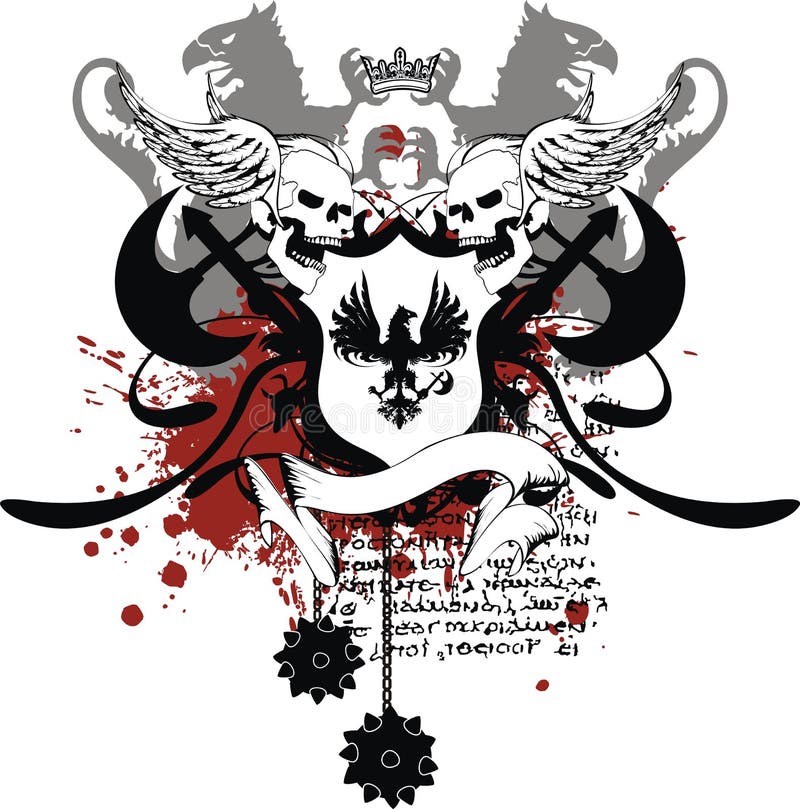 Modern heraldry design stock vector. Illustration of crown - 9155465