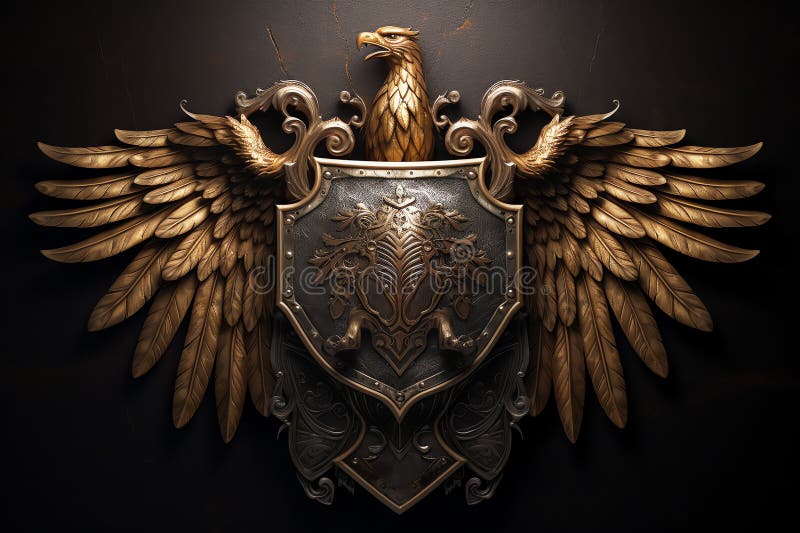 Heraldic Crest Medieval Fantasy Photo Stock Illustration - Illustration ...