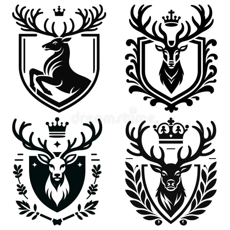 Heraldic Deer Stock Illustrations – 658 Heraldic Deer Stock ...