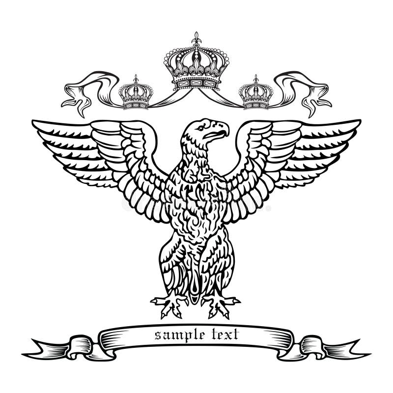 Heraldic eagle. stock vector. Illustration of bird, insignia - 21145744
