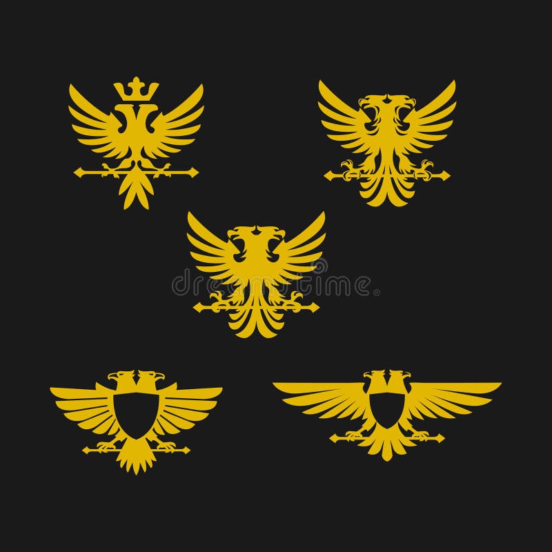 Heraldic Eagle Double Head in Vector Format Very Easy To Edit Stock ...