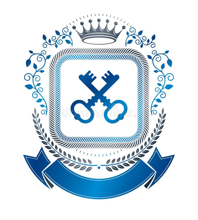 Heraldic Emblem Isolated Illustration. Stock Illustration ...