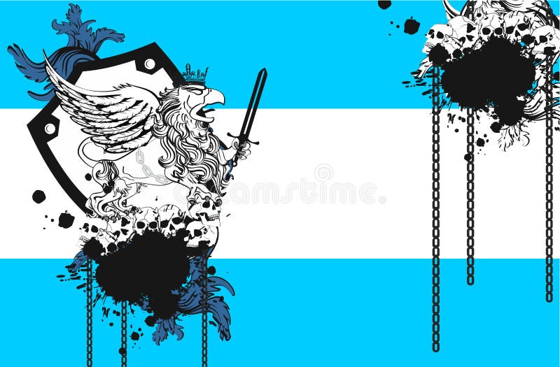 Heraldic Gryphon Coat of Arms Background3 Stock Vector - Illustration ...