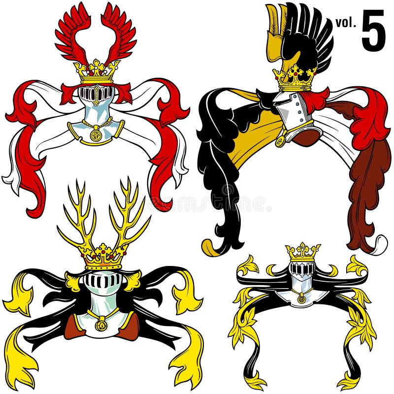 Heraldic Helmets vol.5 stock vector. Illustration of heraldry - 1829928