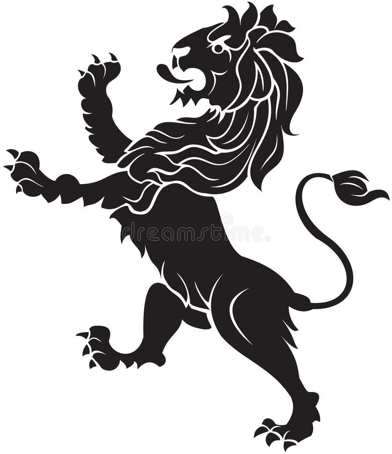 Heraldic Lion stock vector. Illustration of graphic, lion - 17974796