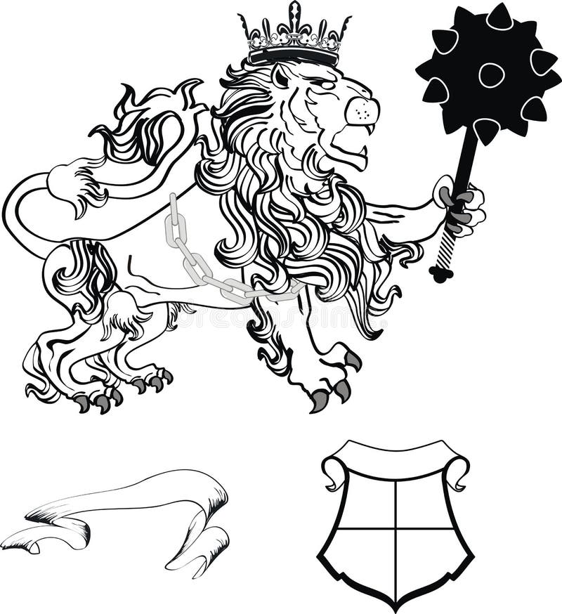 Lion coat of arms stock vector. Illustration of buyer - 11969218