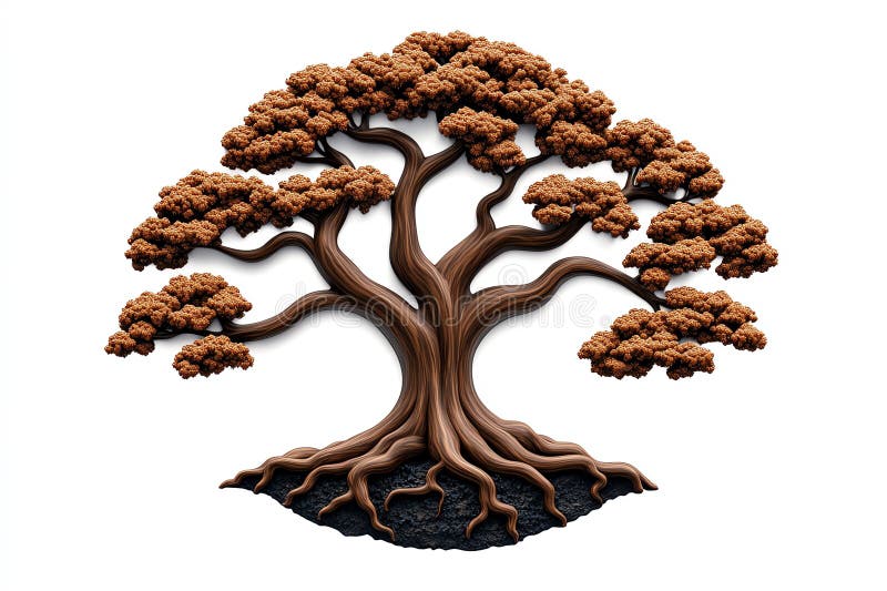 Heraldic Oak Tree, Deep Roots, Strong Branches Symbolizes Endurance and ...