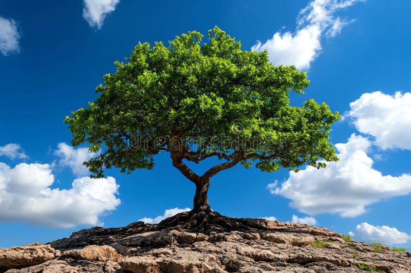 Heraldic Oak Tree, Deep Roots, Strong Branches Symbolizes Endurance and ...