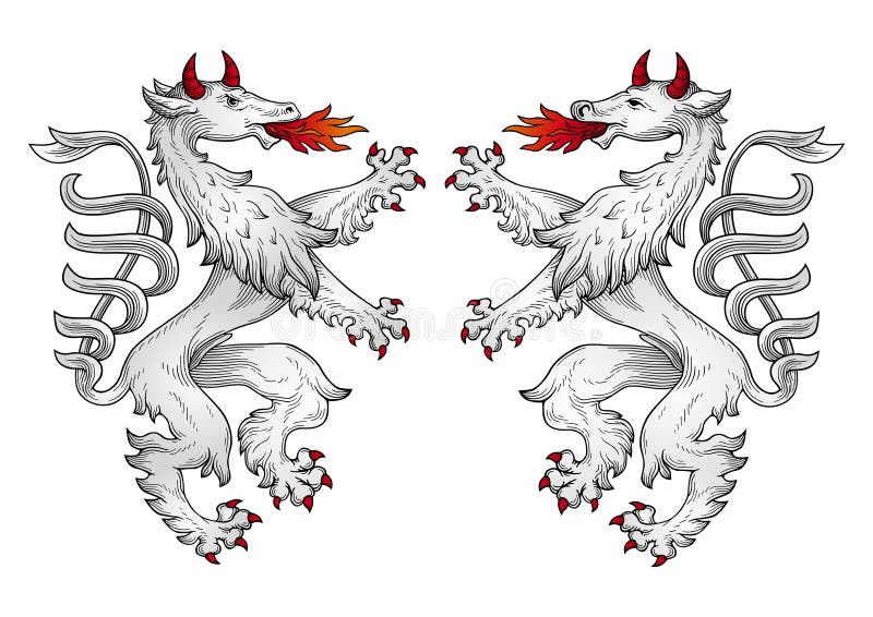 Heraldic vector stock vector. Illustration of knight, guard - 4672204