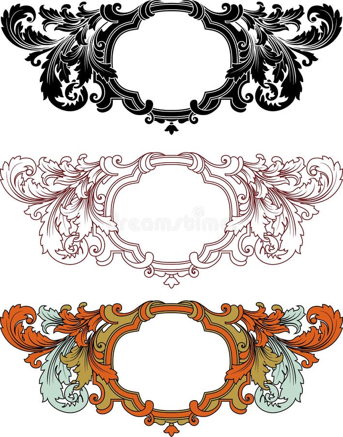 Heraldic pattern stock vector. Illustration of bloom - 80744340