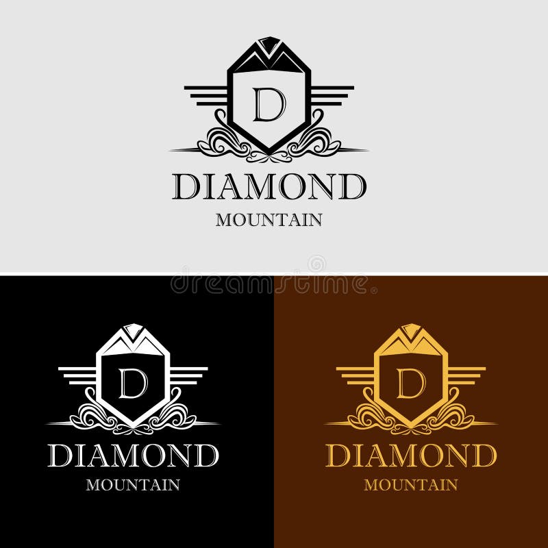 Heraldic Royal Crest Vector Logo Stock Vector - Illustration of ...