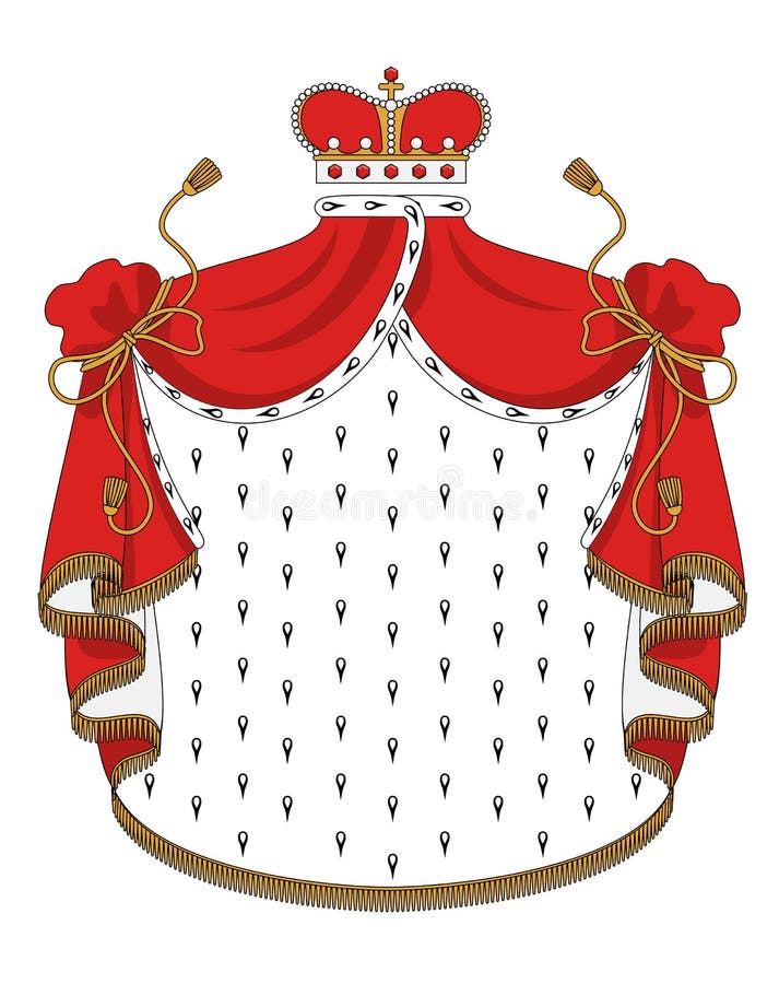 Heraldic royal mantle stock vector. Illustration of medieval - 34827386