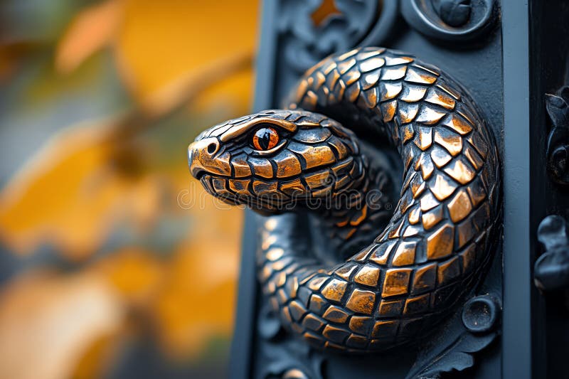 Heraldic Serpent, Coiled Around, Symbol of Eternity Represents Wisdom ...