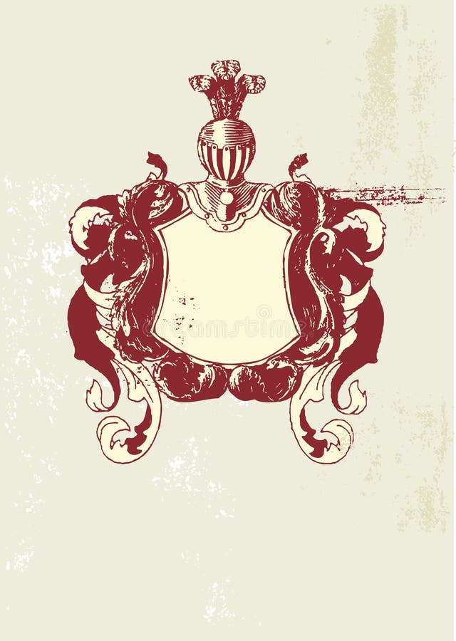Heraldic shield stock vector. Illustration of label, heraldic - 7513944