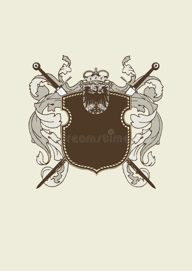 Heraldic shield stock vector. Illustration of design, heraldic - 5127130