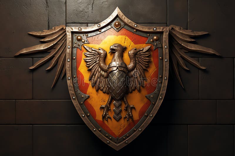 Heraldic Shield Medieval Fantasy Photo Stock Illustration ...