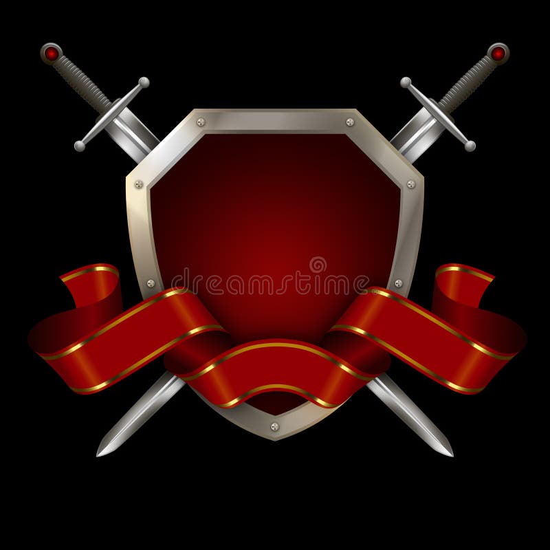 Heraldic swords wings stock vector. Illustration of aristocratically ...