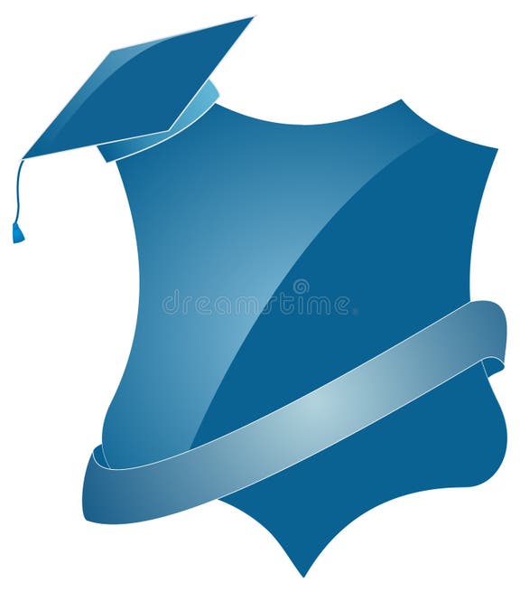 Heraldic Shield with Student S Hat Stock Vector - Illustration of ...
