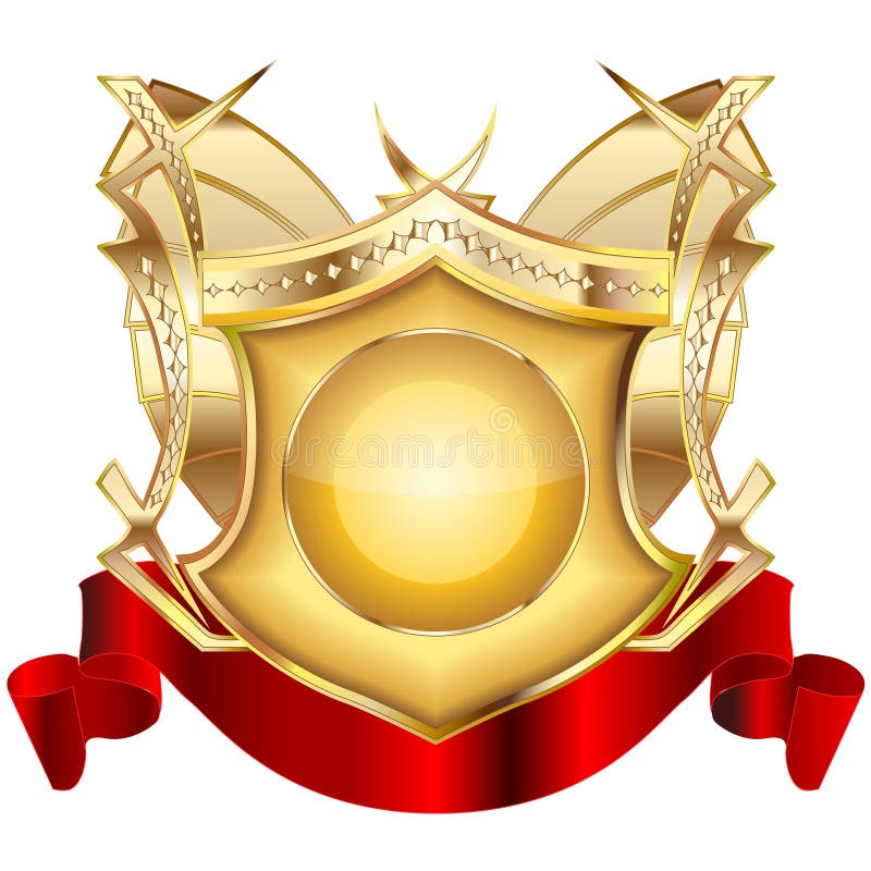 Heraldic shield v. 3 stock vector. Illustration of award - 13084759