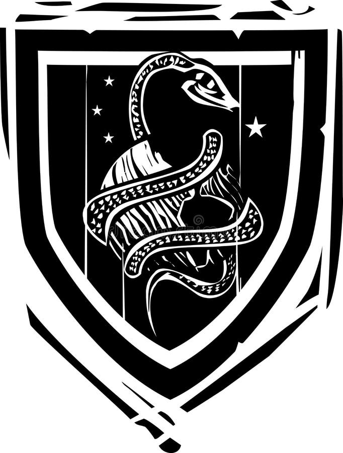 Heraldic snake symbol stock vector. Illustration of ancient - 45694440