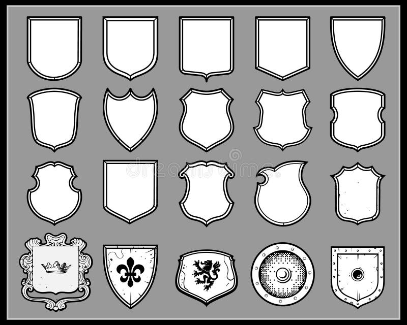 Empty Blank Shield stock vector. Illustration of customize - 20676216