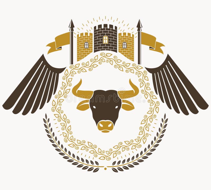 Winged Bull Logo Stock Illustrations – 25 Winged Bull Logo Stock ...